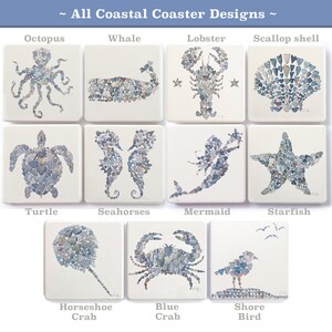 Horseshoe Crab Coasters, Sea Life Coasters, Beach House Coasters ...