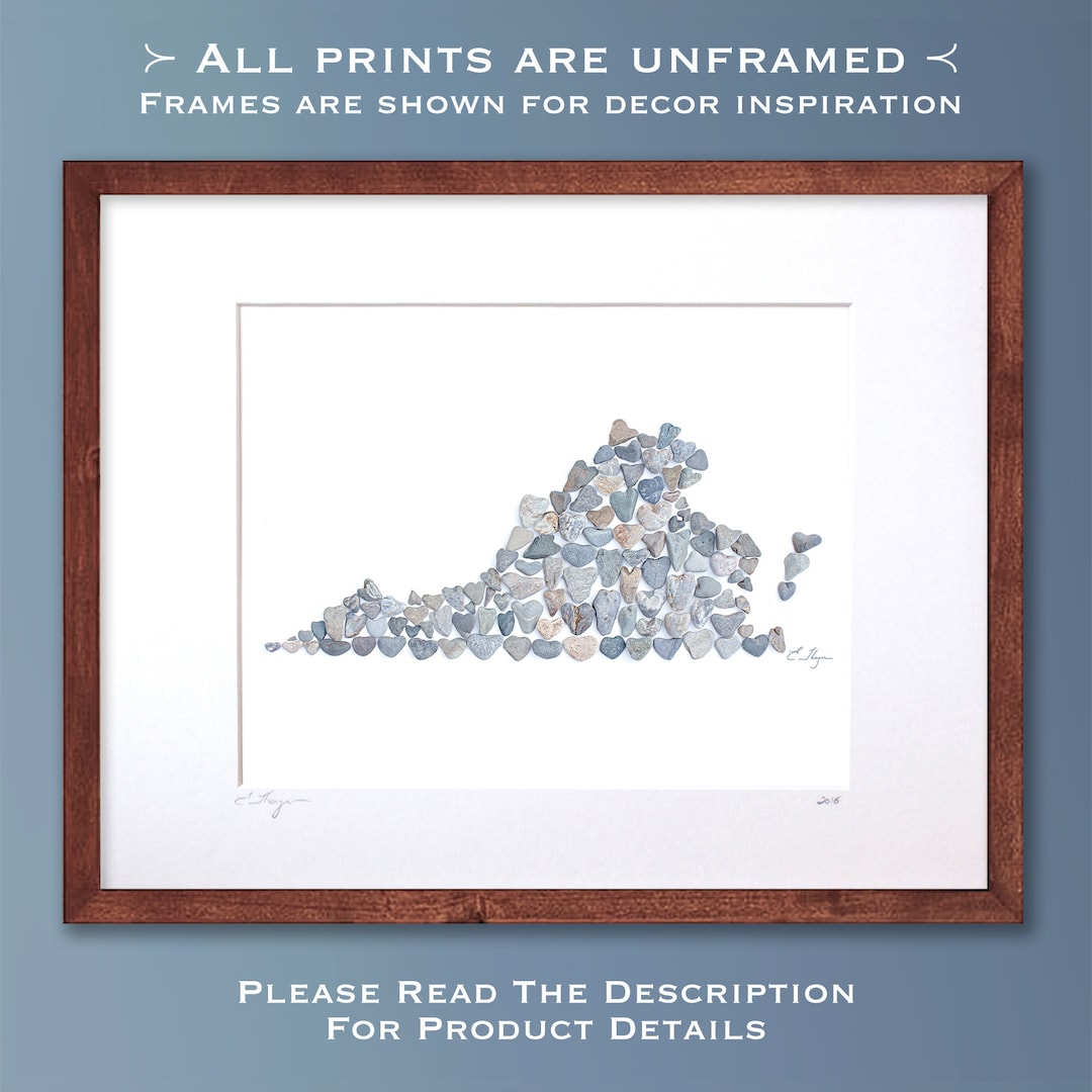 Virginia Map Art Print, Virginia Decor, Virginia Gifts, Virginia is for ...