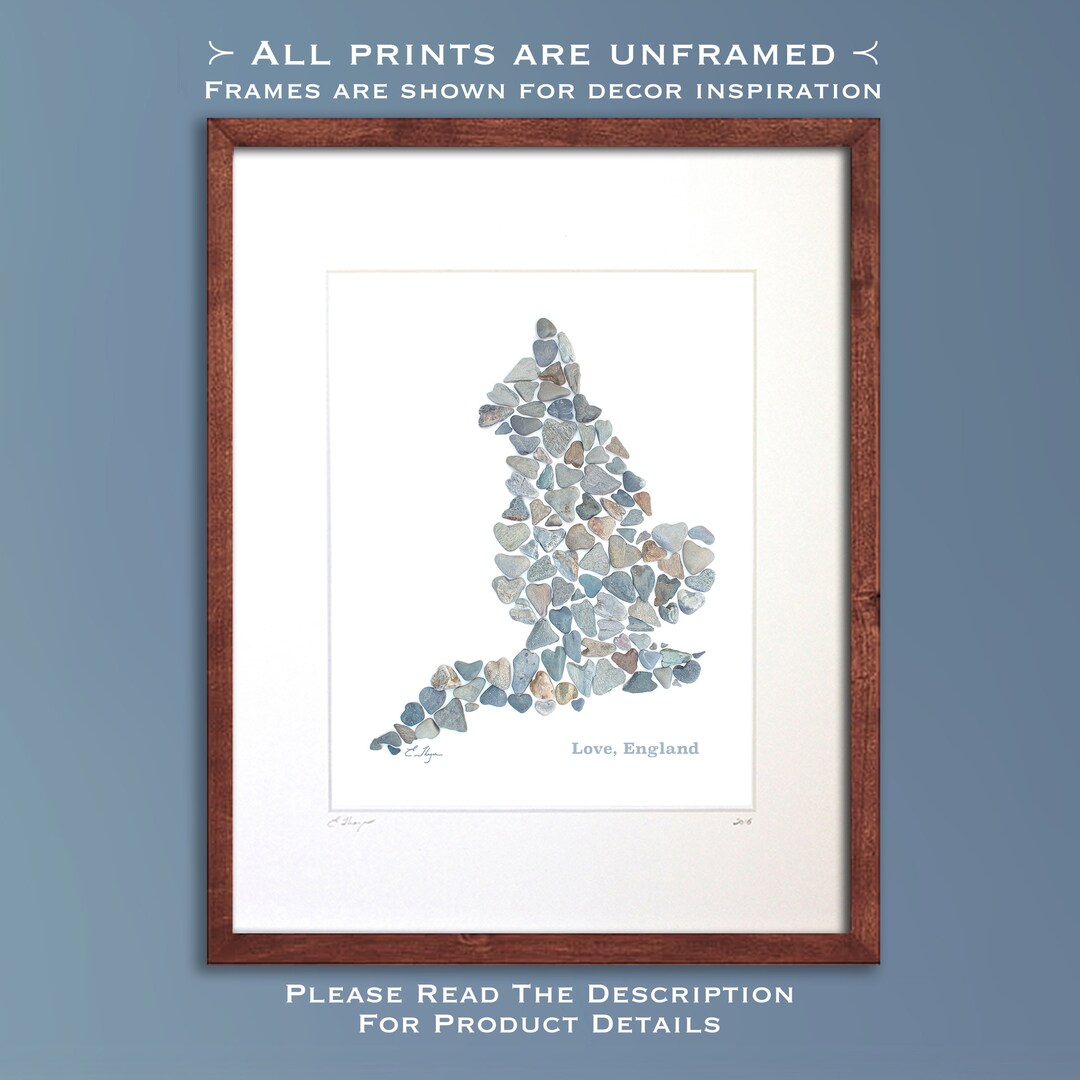 England Map Art, England Wall Art, England Art Print, England Gifts ...