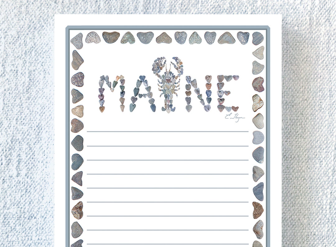 Maine Notepad, Maine Memo Pad, Maine Party Favors, Maine Lobster Gifts ...