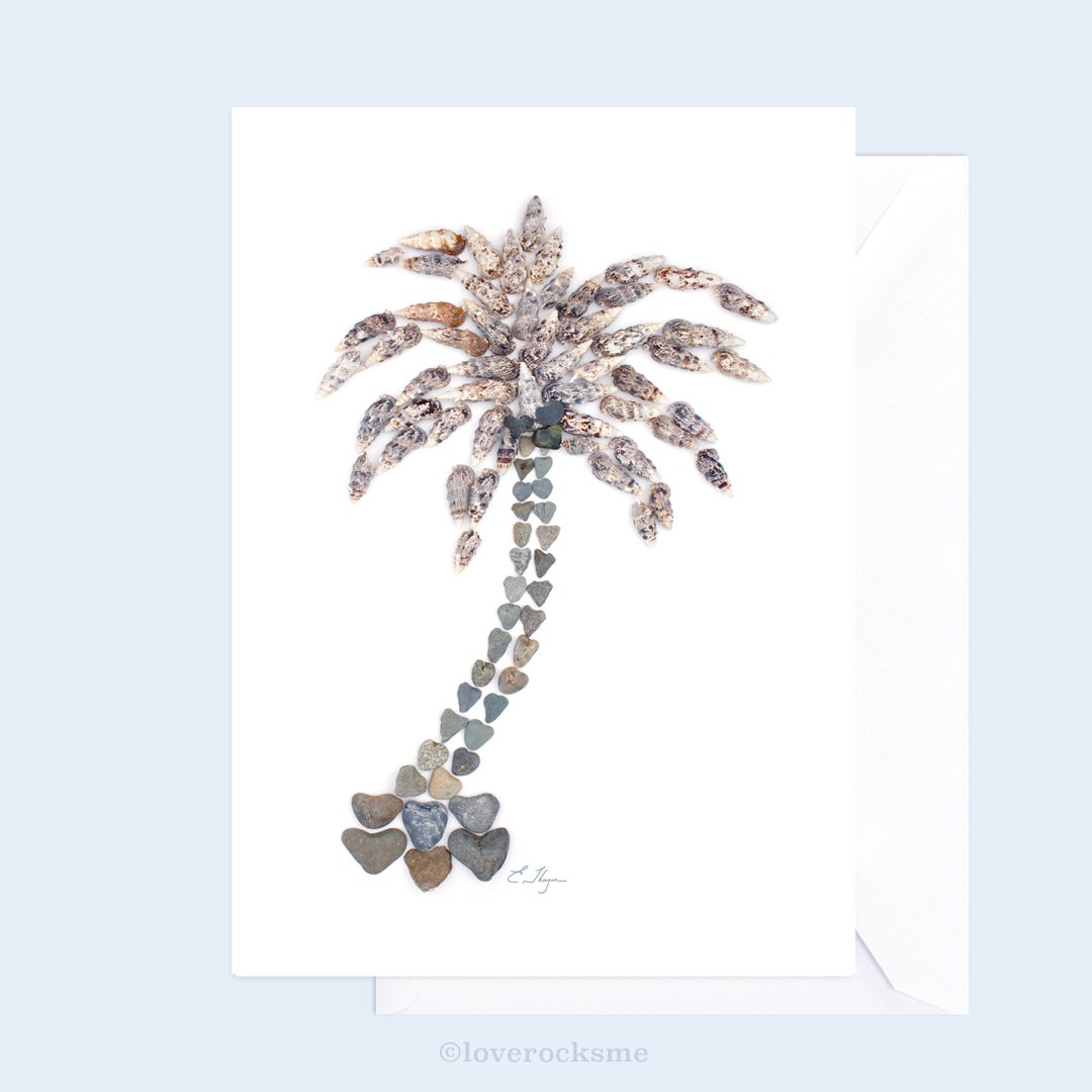 Palm Tree Card, Palm Tree Stationary, Tropical Stationary, Coastal Card ...