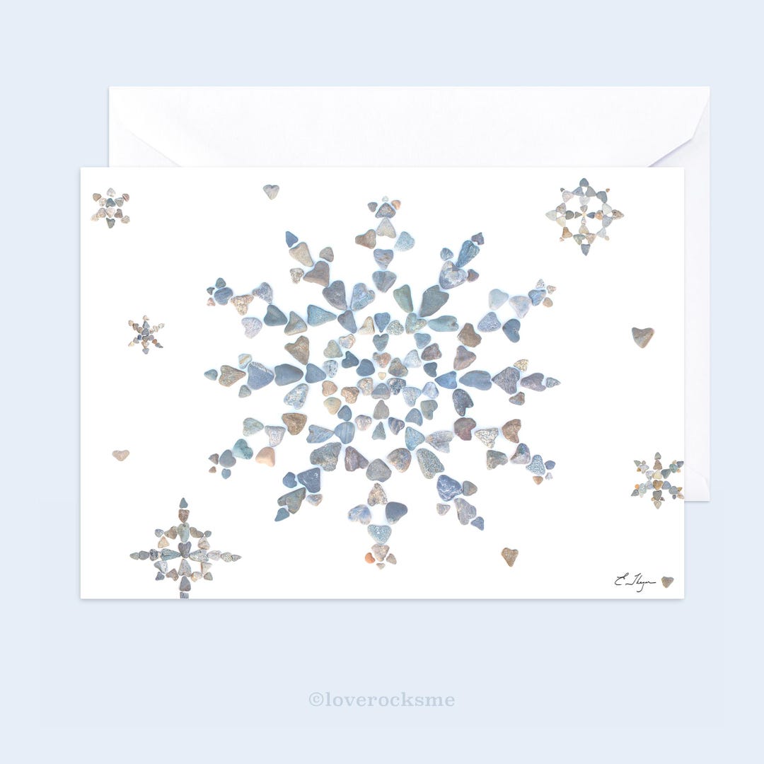 Snowflake Card, Snow Lover Card, Winter Cards, Beach Holiday Cards ...