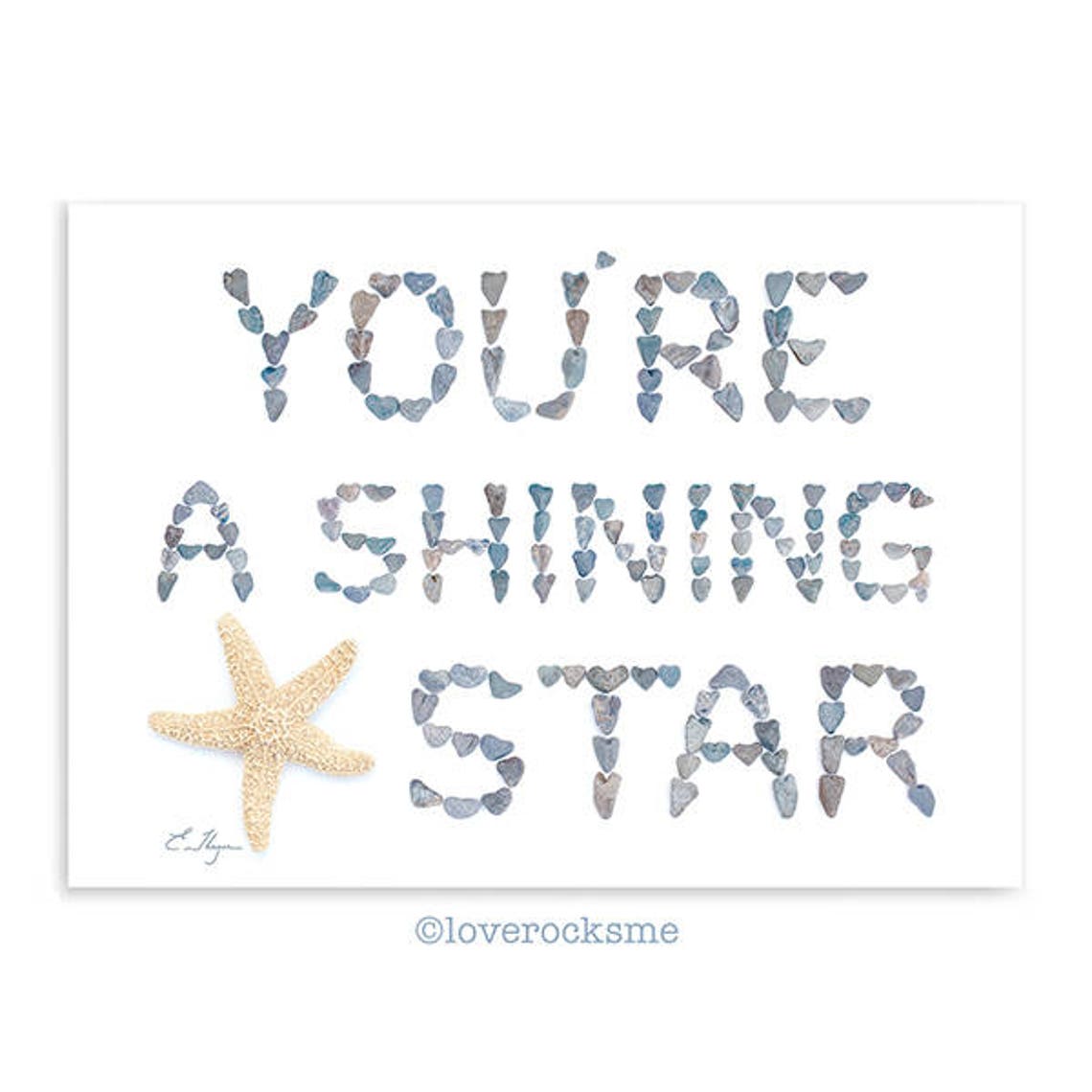 You're a Shining Star Card Inspirational Card Card of | Etsy