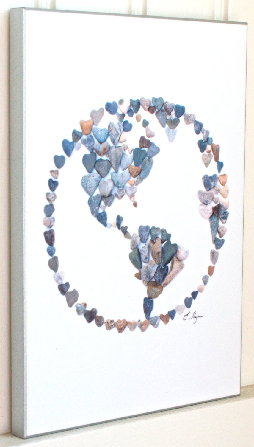 Globe art map art love our earth Earth Day art Kids room | Etsy