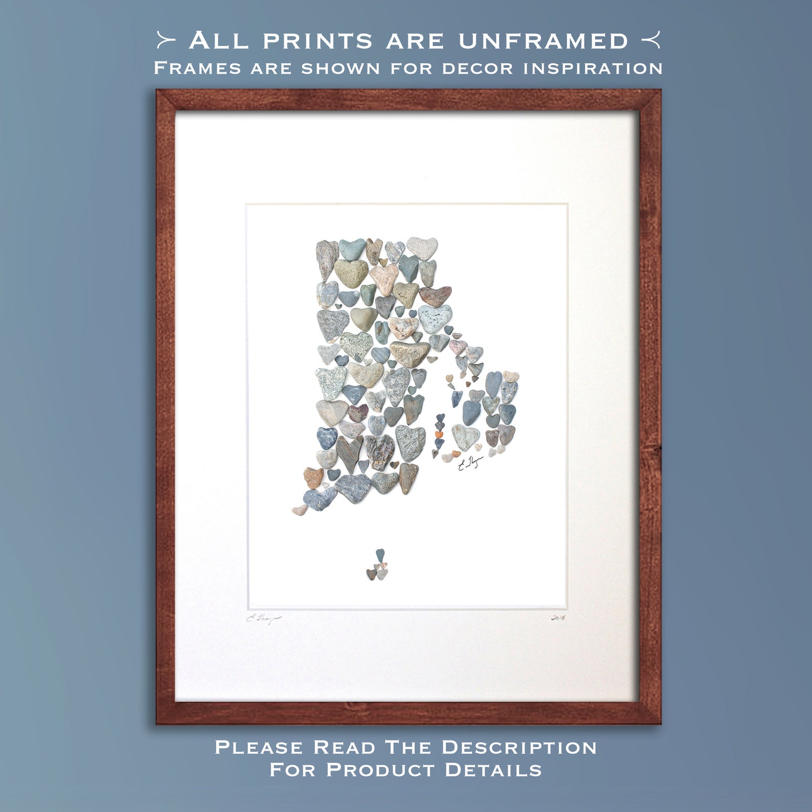 Rhode Island Map Art Rhode Island Wall Art Rhode Island | Etsy