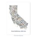 California Card California State Map California Wedding - Etsy