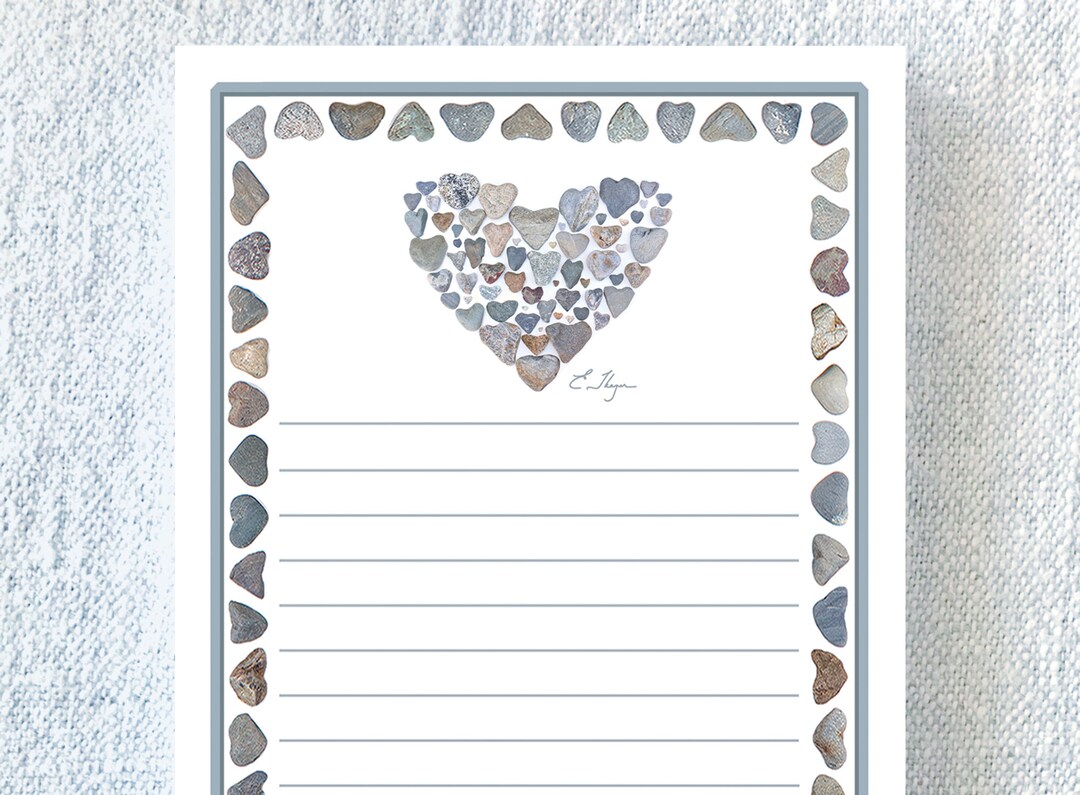 Heart of Hearts Notepad, Heart Memo Pad, Beach Party Favors, Love ...