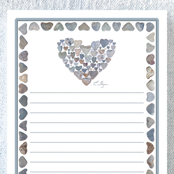Heart Notepad - Etsy