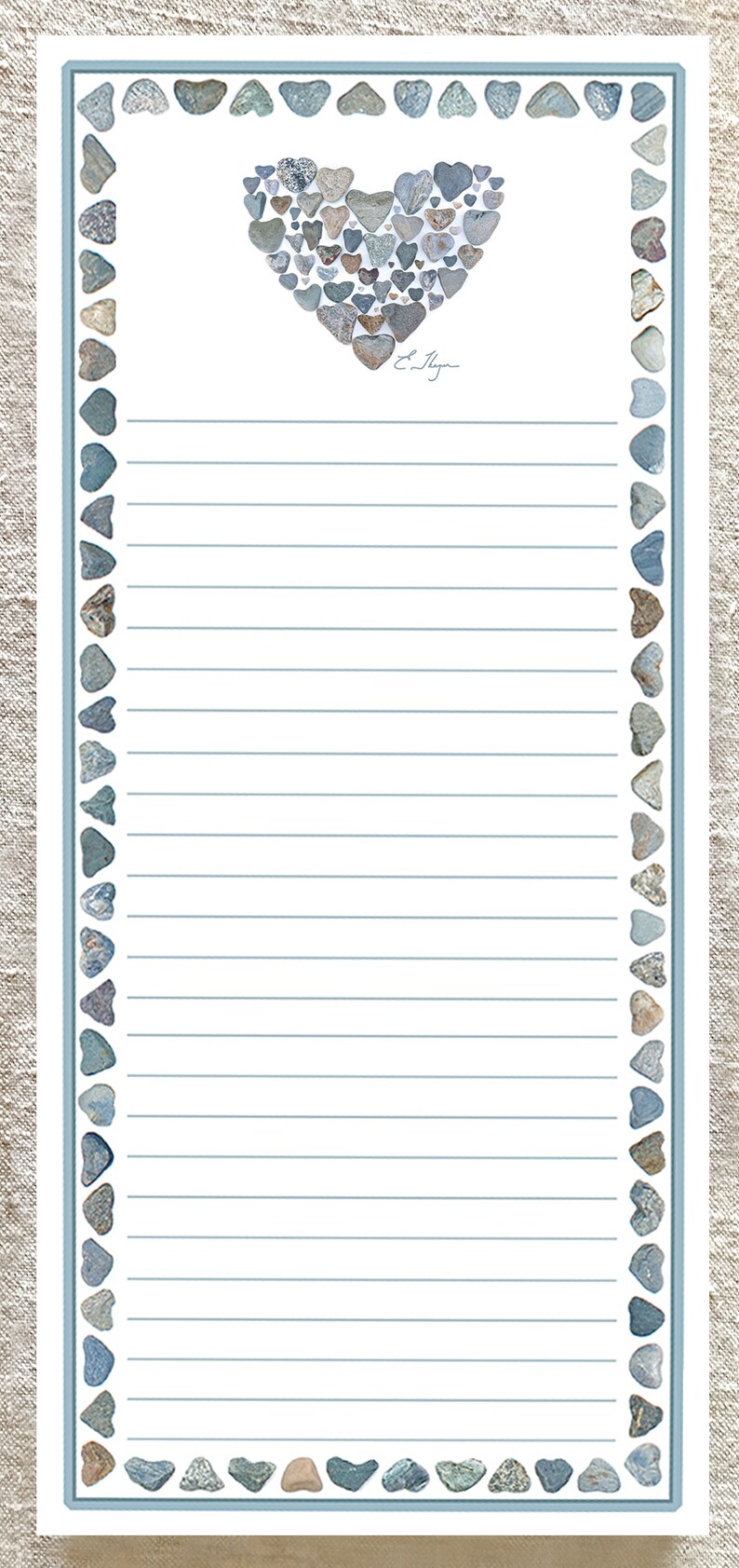 Heart of hearts notepad heart memo pad love writing pad | Etsy