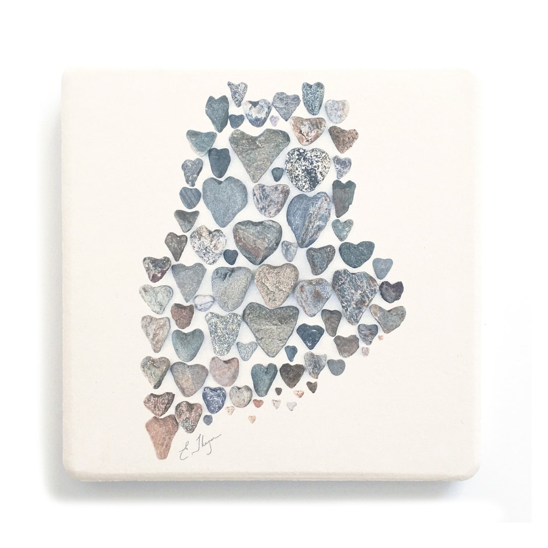 Maine Map Coaster, Maine Map Gifts, State of Maine Coaster, Maine ...