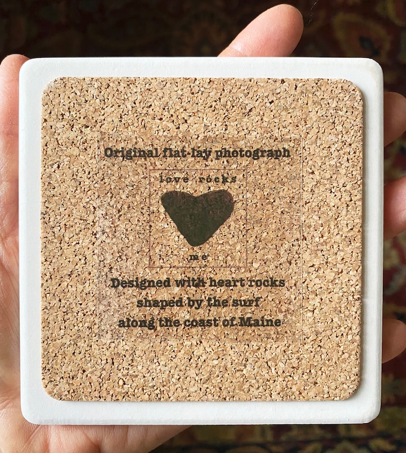 Cuttyhunk Island Love Coaster, Elizabeth Islands Gifts, Heart Rocks Art ...