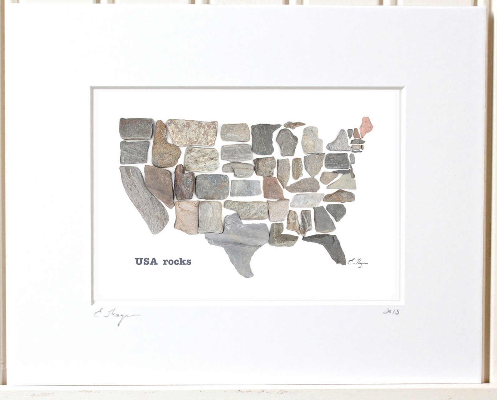 USA Rocks Print USA Map USA States United States Wall Art - Etsy