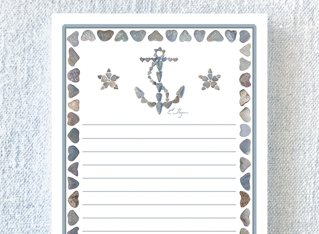 Anchor Notepads, Anchor Stationary, Nautical Party Favors, Anchor Memo ...