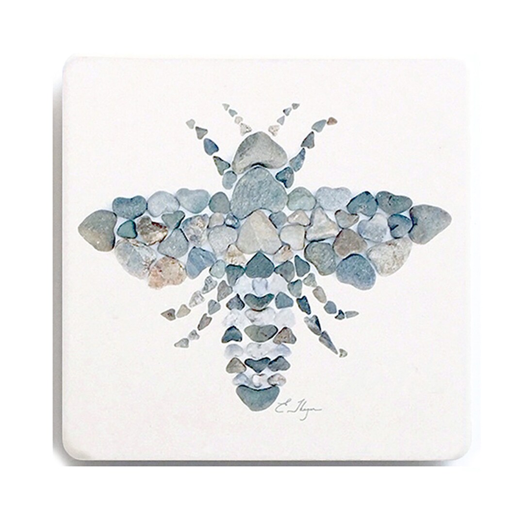 Bee Coaster, Bee Art Decor, Bee Gifts, Wildlife Coasters, Insect ...