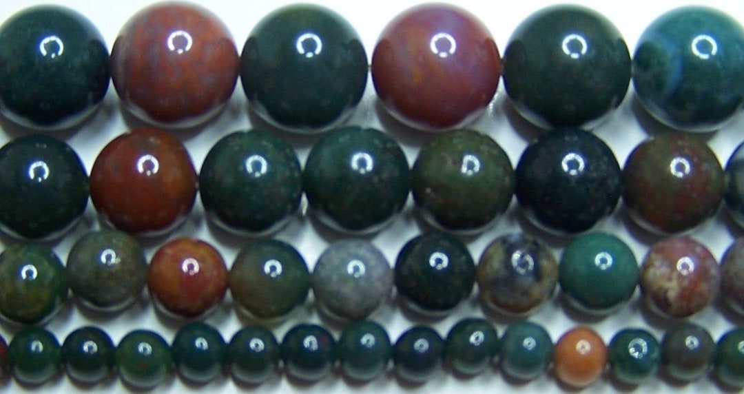 Blood Stone Beads 2mm-3mm-4mm-6mm-8mm-10mm-12mm Real Stone FREE ...