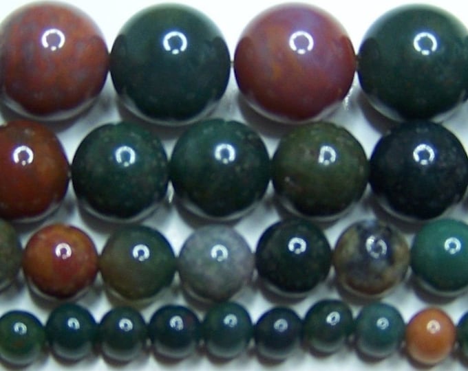 Blood Stone Beads 2mm-3mm-4mm-6mm-8mm-10mm-12mm Real Stone - Etsy