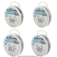 Beading Wire Beadalon 49 Strand 2 Sizes Silver Color, Wire, Beadalon ...
