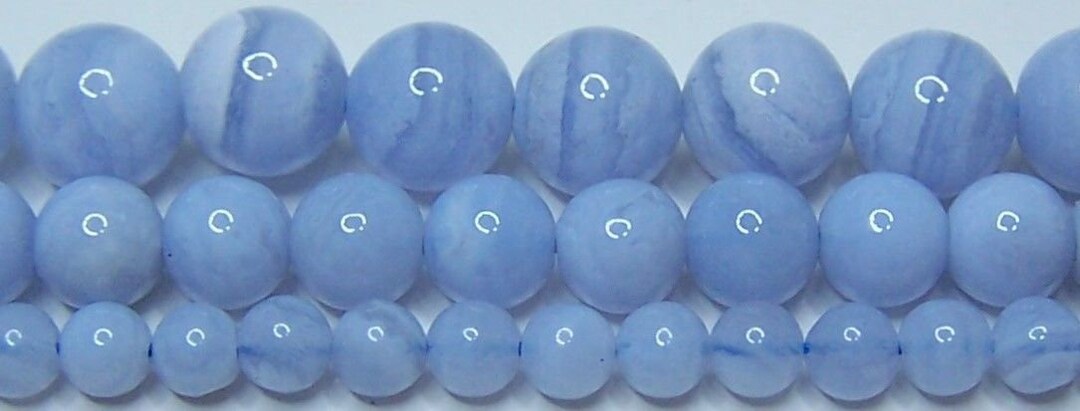 Blue Lace Agate Beads 2mm-3mm-4mm-6mm-8mm-10mm Real Stone 15.5