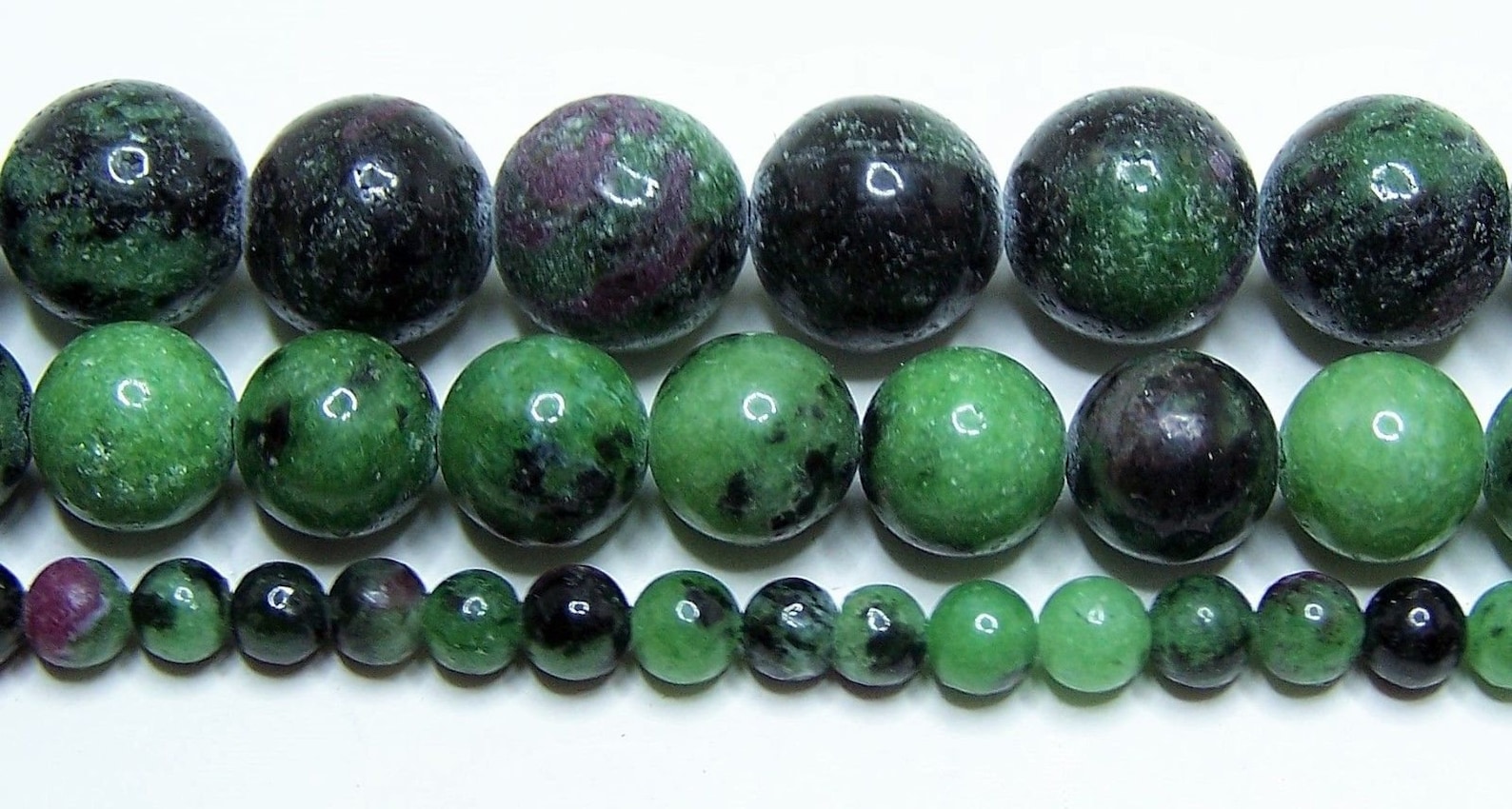 Ruby Zoisite Beads 2mm-3mm-4mm-6mm-8mm-10mm Real Stone 15.5" Strand ...