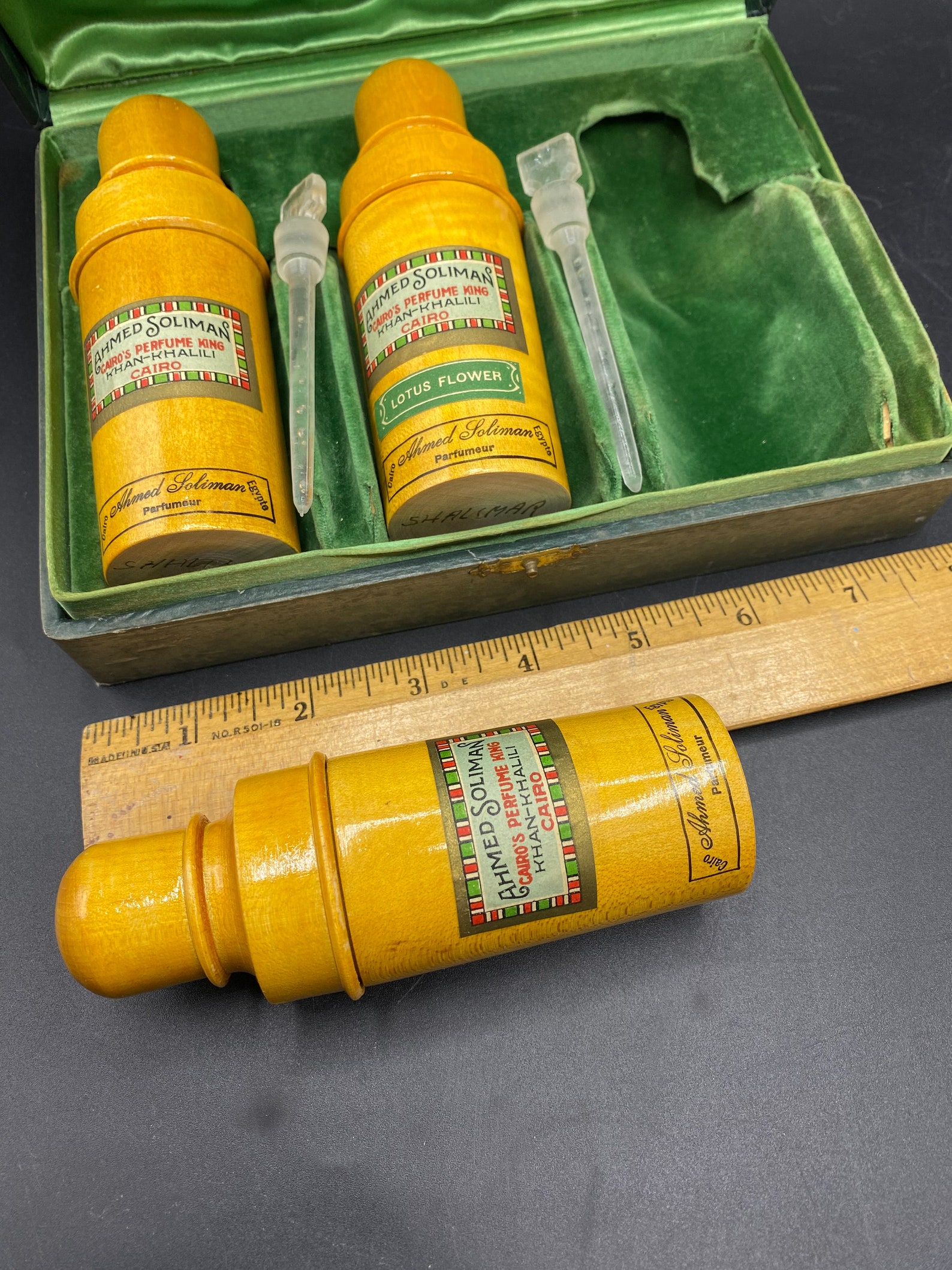 Perfume Set Very RARE 1920's Egyptian Ahmed Soliman 3 Bottles in ...
