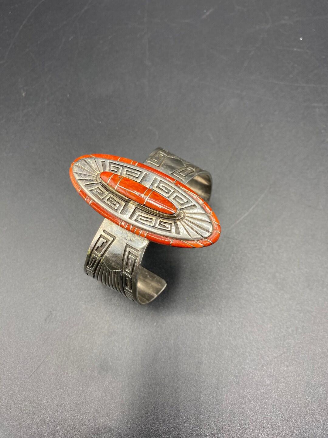 Vintage 1990's Abraham Begay Navajo Cuff Bracelet in Sterling Silver ...