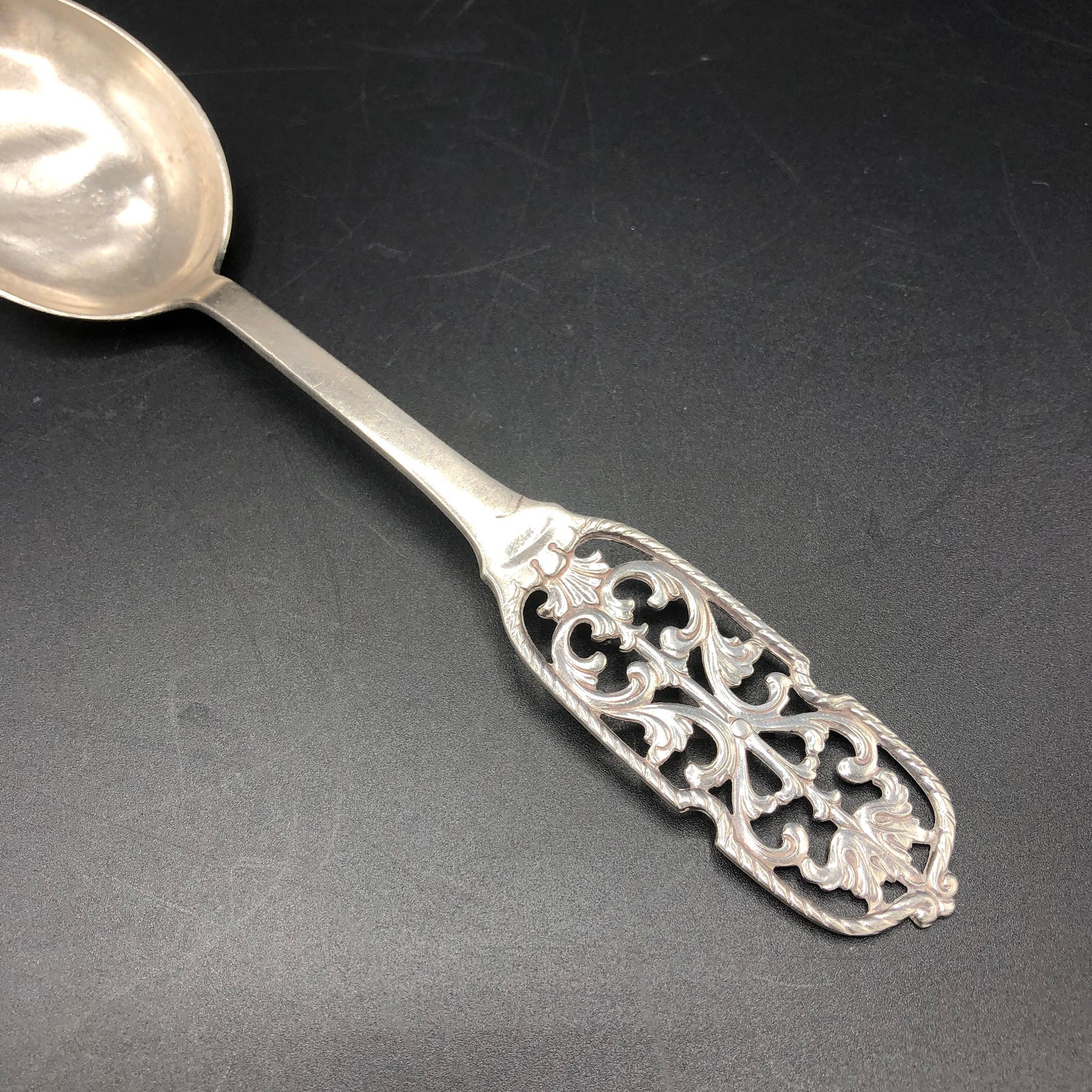 Antique THEODOR OLSEN EFTF Norway Sterling Spoon, 9" Serving Spoon ...