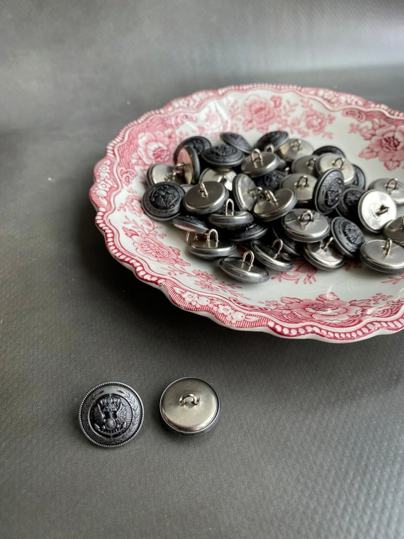 Vintage Steampunk Metal Buttons With Anchor Navy Pattern for - Etsy