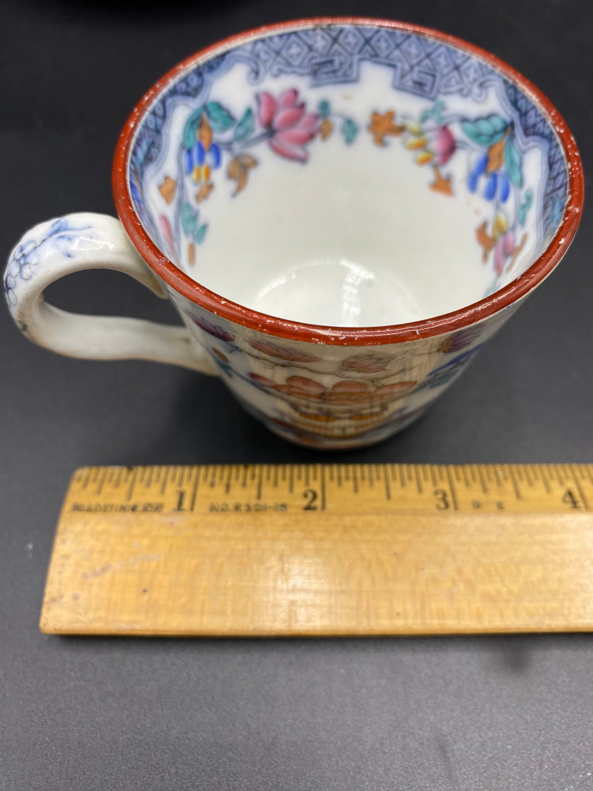 Very RARE Antique Minton poonah Vase With Flowers Pattern 1840's Footed ...