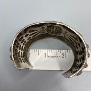 Emerson Bill Vintage Navajo Sterling Silver Large Cuff Bracelet Overlay ...