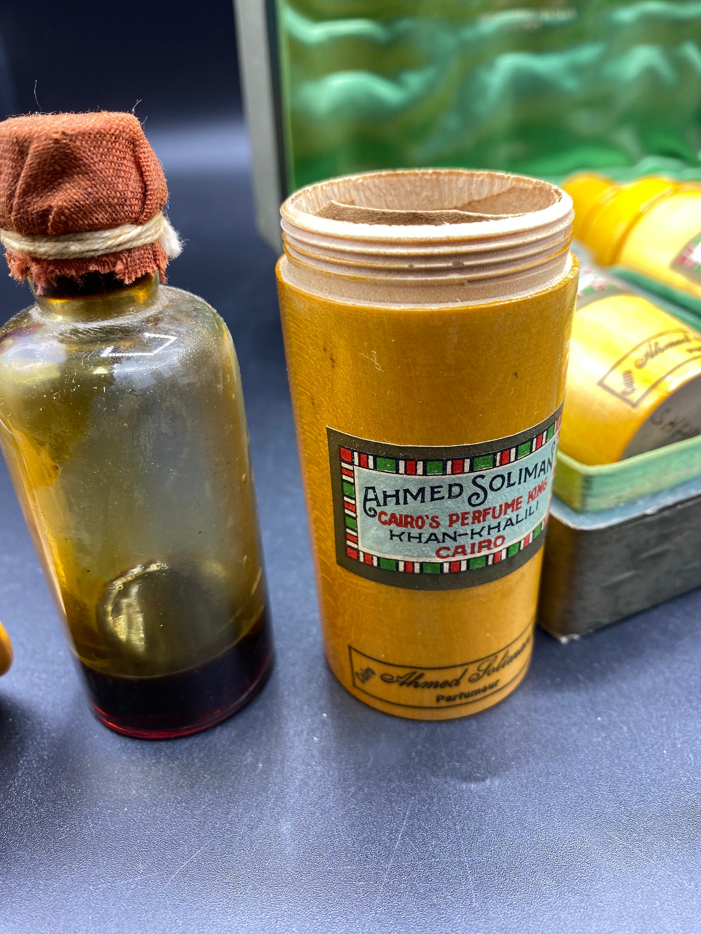 Perfume Set Very RARE 1920's Egyptian Ahmed Soliman 3 Bottles in ...