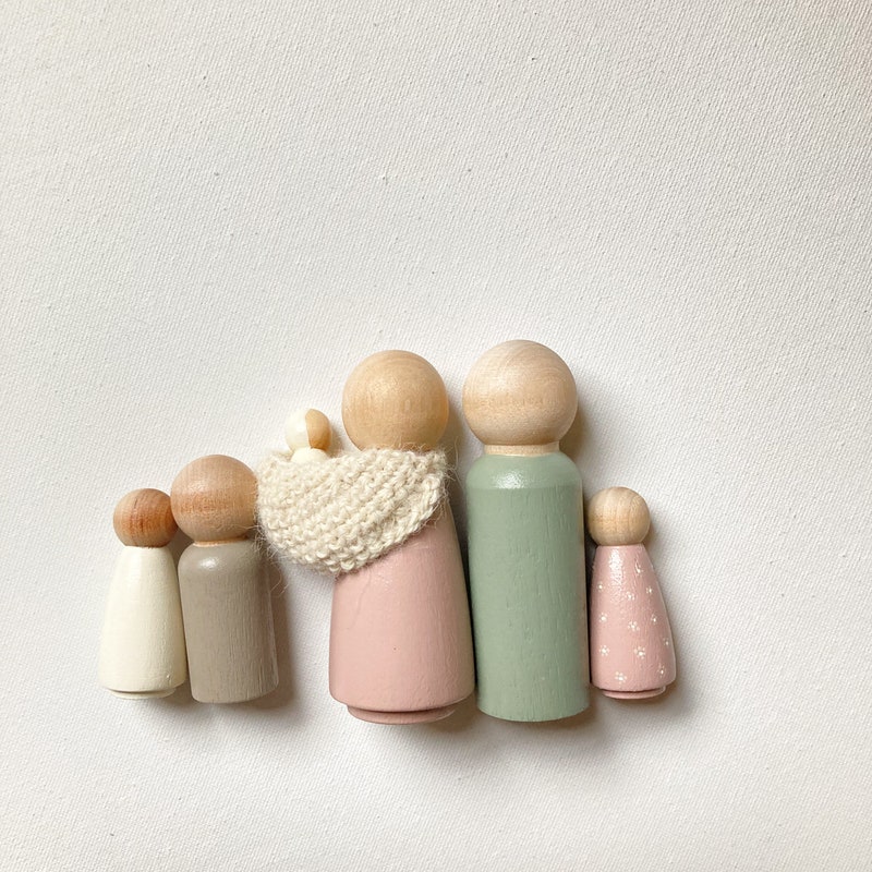 Peg People Family - Etsy