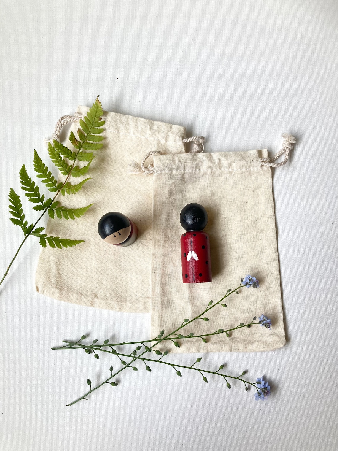 Ladybug Peg Doll, Wooden Peg Doll Ladybug, - Etsy