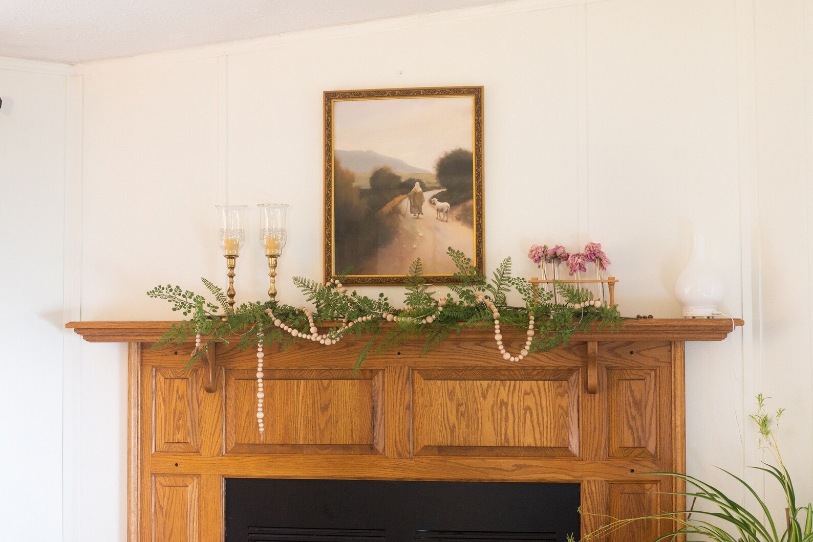 Wooden Bead Garland, Boho Room Decor, Farmhouse Garland, Minimal ...