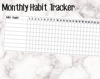 Habit Tracker Bullet Journal track your habits green | Etsy