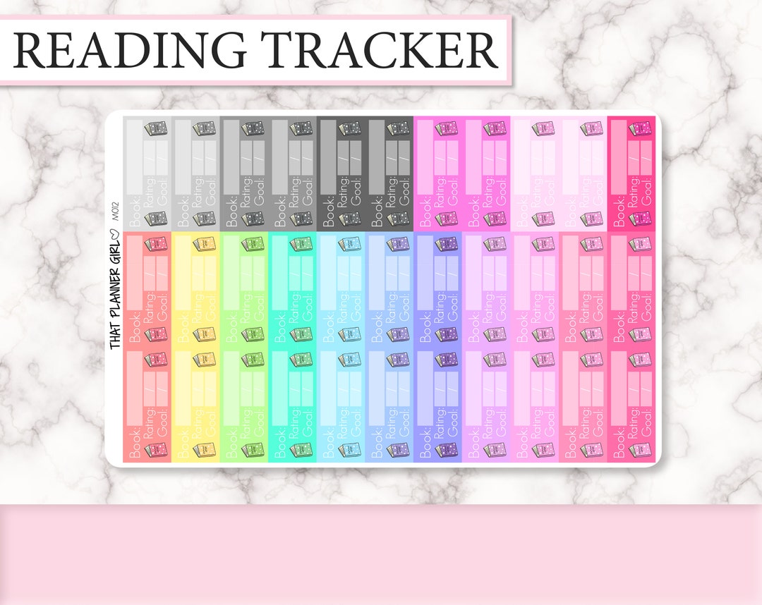 Book Tracker / Rating Sticker Rainbow Rading Tracker 3.8cm - Etsy Australia