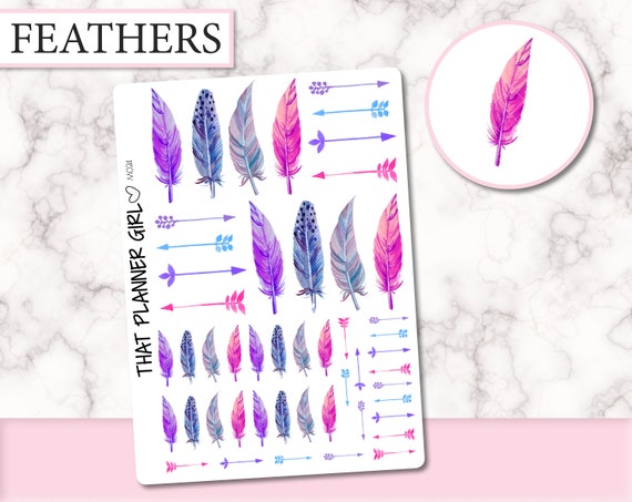 Decorative Feather Stickers Perfect for the Standard EC or - Etsy Australia