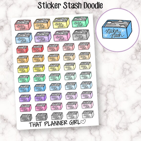 Sticker Stash Doodle Cute hand drawn original Sticker | Etsy