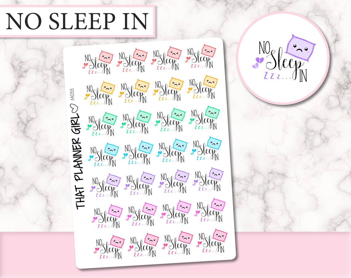 No Sleep in Word Stickers Perfect for the Standard Life - Etsy