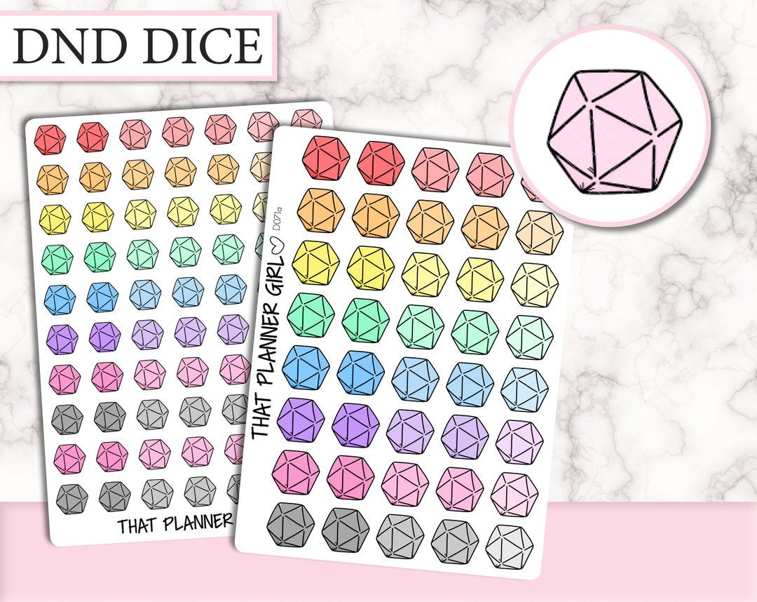 D&D Dice Dungeons and Dragons D20 Game Dice Perfect for Marking Dnd ...