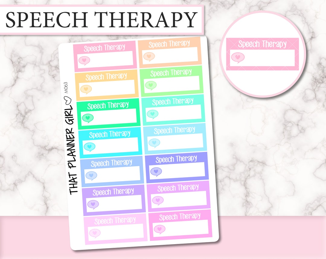 Speech Therapy Appointment Labels Perfect for the Standard Life ...