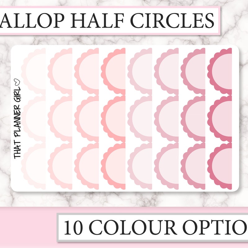 Scalloped Labels - Etsy