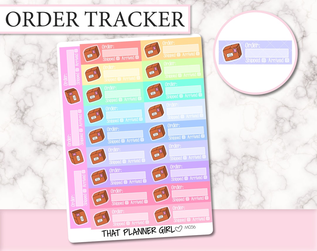 Order Tracker Stickers Hand Drawn Original Art 21 Stickers Fit in the ...