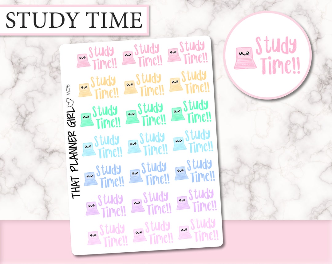 Study Time Cute and Perfect for Study. School or Uni for - Etsy
