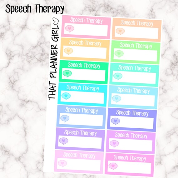 Speech Therapy Appointment Labels Perfect for the Standard | Etsy