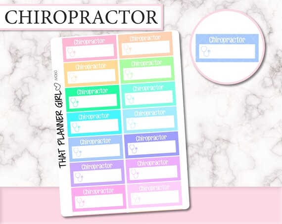 Chiropractor Appointment Labels Perfect for the Standard - Etsy