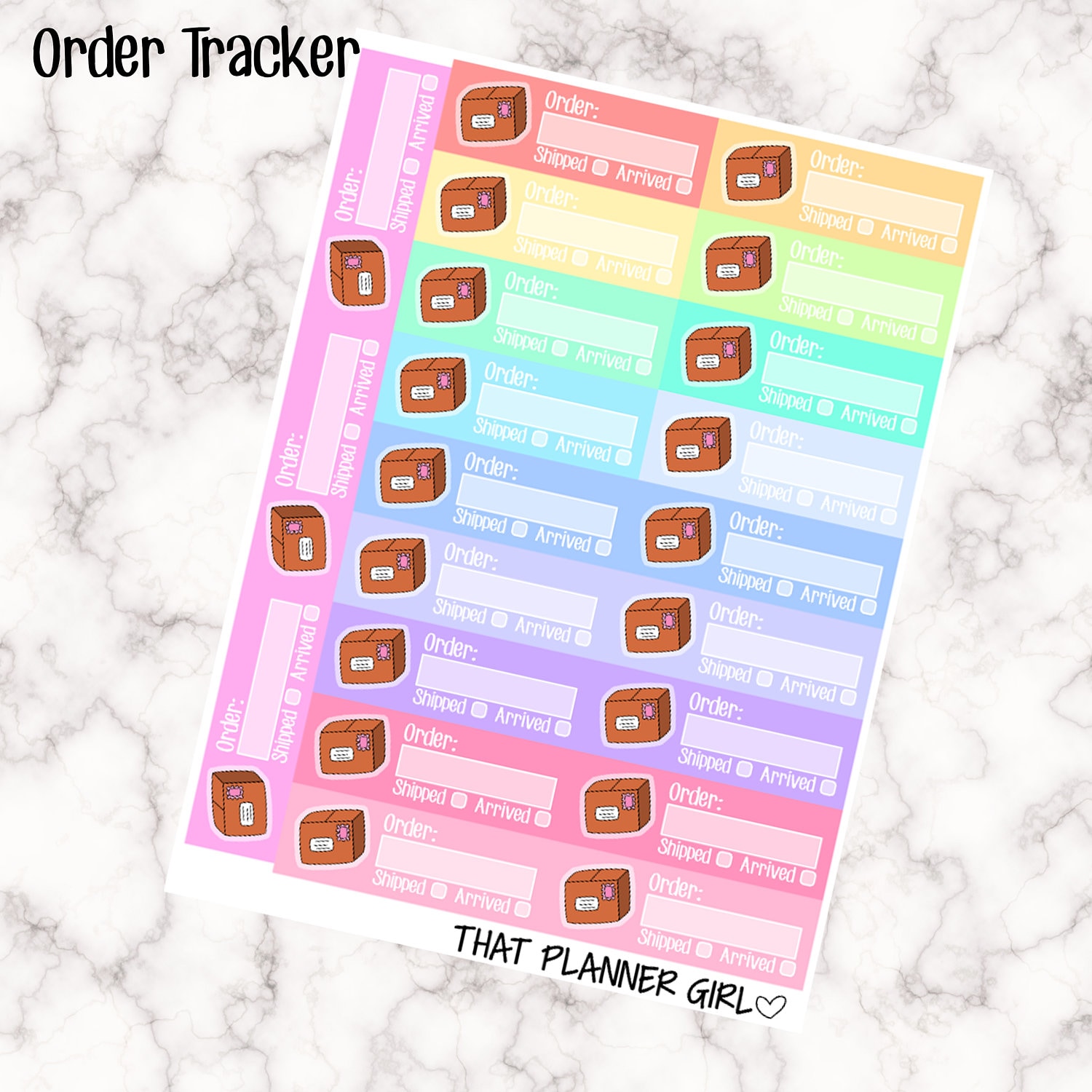 Order Tracker Stickers Hand Drawn Original Art 21 stickers | Etsy