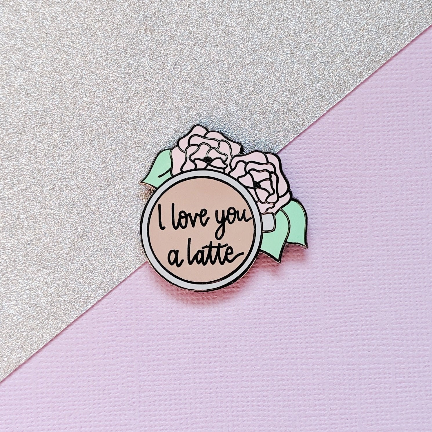 I Love You A Latte Hard Enamel Pin Gorgeous cute perfect | Etsy