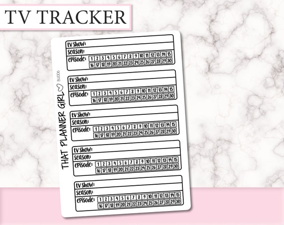TV Show Tracker Bullet Journal Style Space to Write the TV | Etsy Australia