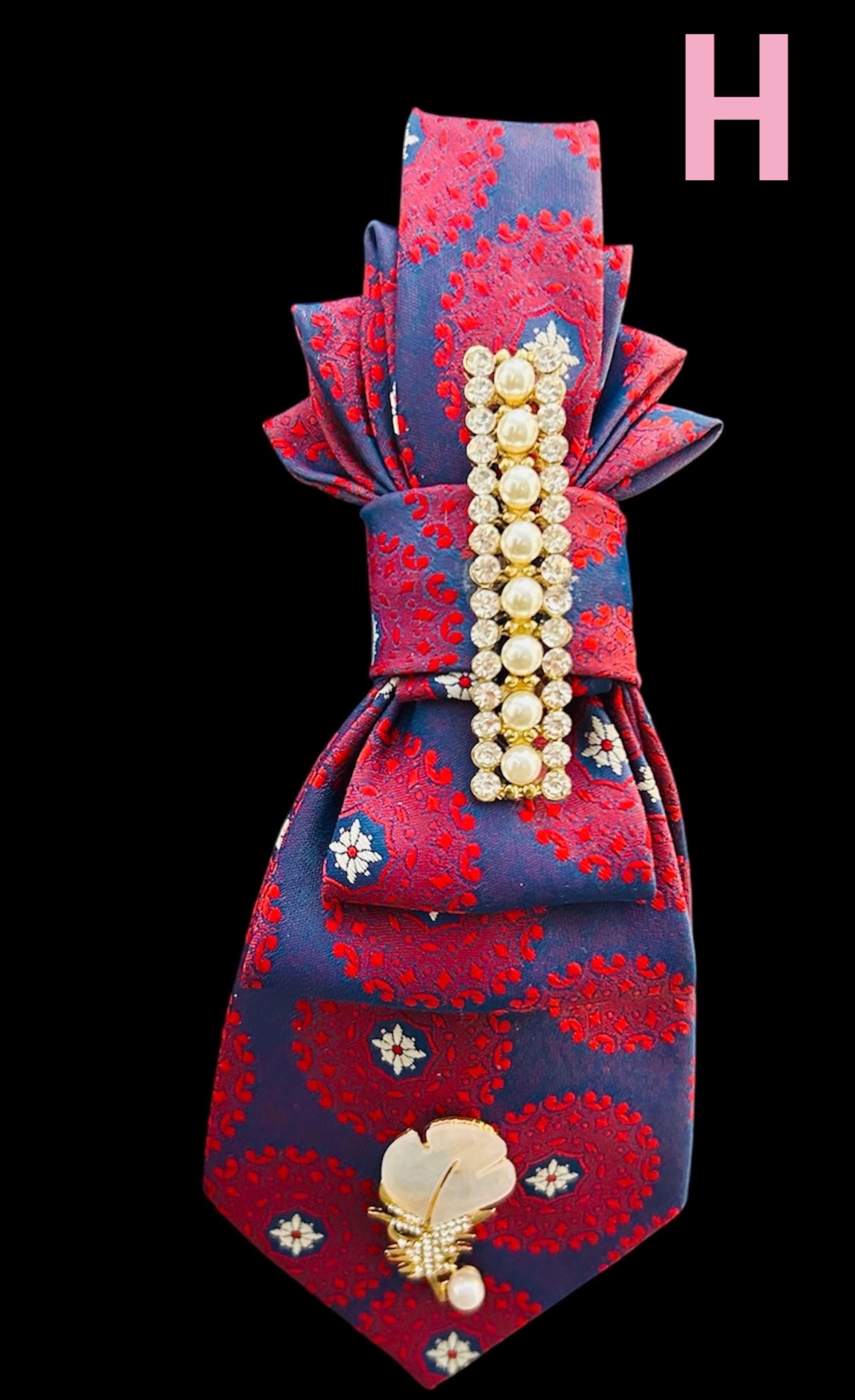 Brooch Necktie, Ties for Women, Stylish Women Neckwear - Etsy