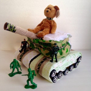 Military Tank Diaper Cake, Baby Shower Gift, Diaper Cake - Etsy